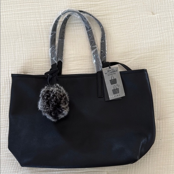 Zara | Bags | Zara Elegant Reversible Black Tote Bag Nwt | Poshmark